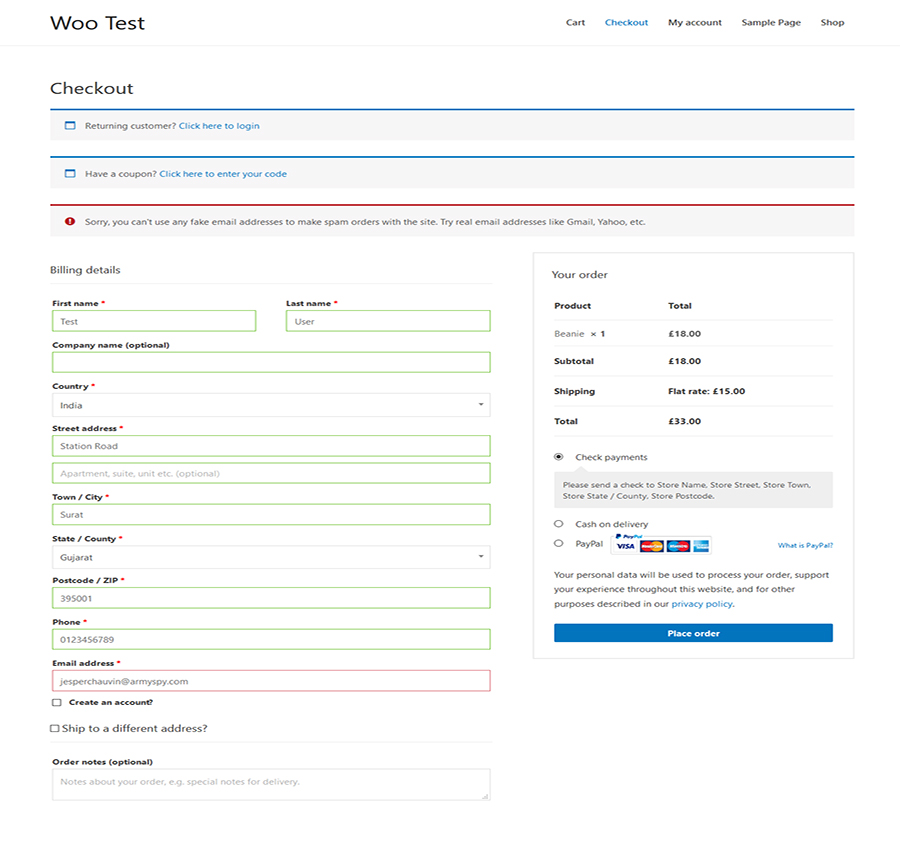 Fake Customer Blocker For Wordpress By Techeshta Codecanyon